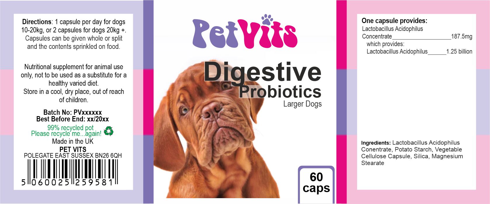 Health + Plus Ltd > PetVits > Digestive Probiotics for Larger Dogs - An ...